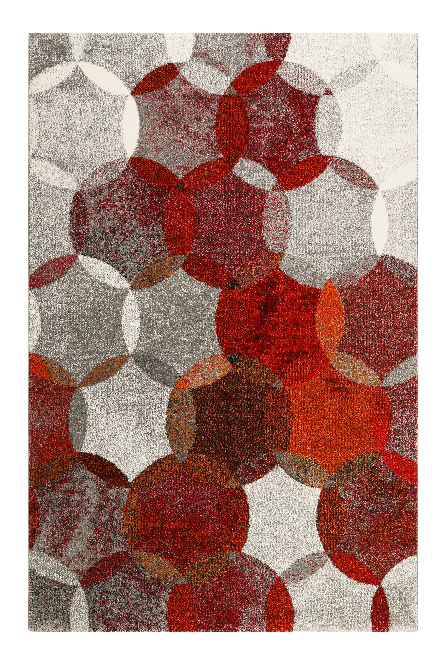Teppich Grau Rot Modern