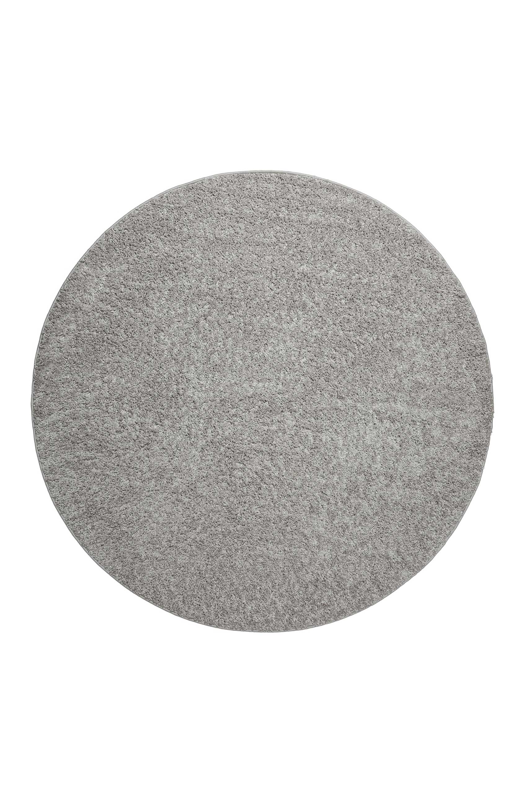 Teppich Rund Grau Hochflor "Greta" WECONhome Basics – Outlet-Teppiche
